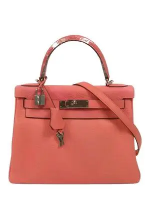 Hermès 28 Kelly Leather Tote Bag - Pink