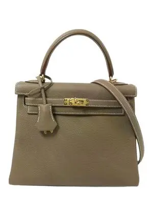 Hermès Togo Leather Shoulder Bag With Twist-lock Fastening - Brown