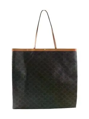 Celine Large Macadam Patterned Shoulder Bag - Brown