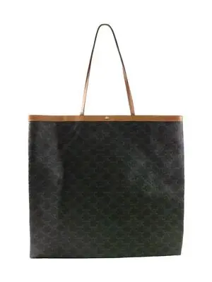 CELINE Celine Large Macadam Patterned Shoulder Bag