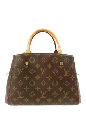 LOUIS VUITTON Bb Montaigne Monogram Canvas Tote Bag - Brown