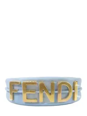 Fendi Fendi Fendi Lettering Shoulder Bag Blue