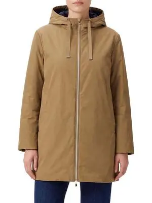 Herno Hooded Zip-up Jacket - Camel