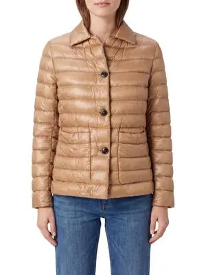 Herno Water-repellent Quilted Ultralight Nylon Down Blazer - Camel