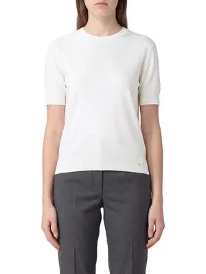Herno Short-sleeve Crewneck T-shirt In Lyocell And Cotton Blend - White
