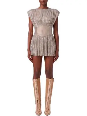 Giuseppe Di Morabito Metallic Mini Dress - Silver