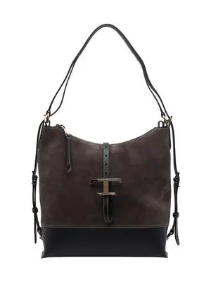TOD'S Leather And Suede Backpack - Brown