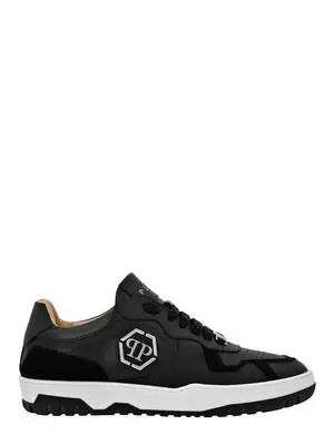 Philipp Plein Lace-up Leather Sneakers - Black