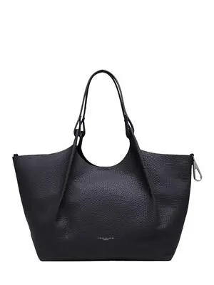 GIANNI CHIARINI Dua Grained Calfskin Leather Shoulder Bag - Black 1