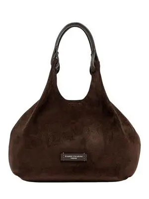 GIANNI CHIARINI Suede Handbag - Coffee