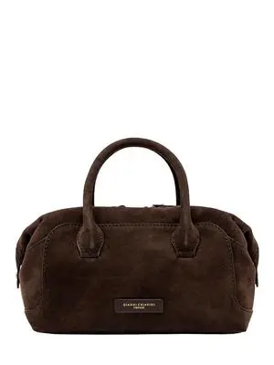 GIANNI CHIARINI Top Handle Handbag - Coffee