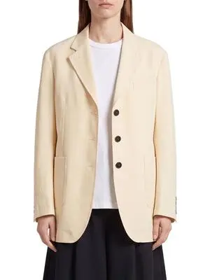 Studio Nicholson Single Breasted Blazer - White
