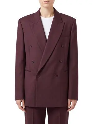 THE FRANKIE SHOP Double Breasted Jacket - Amaranth