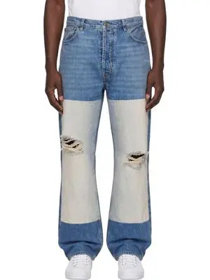 MAISON MARGIELA Paneled Ripped Jeans - Blue