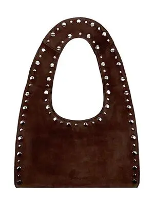 Gimaguas Studded Shoulder Bag - Brown