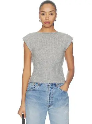 ALL THE WAYS Medora Knit Top - Heather Grey