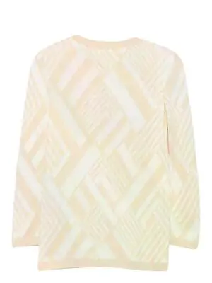 Valentino Garavani 1980s Geometric Knit Sweater - Neutrals