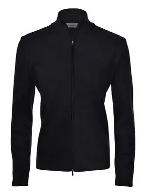 FILERIA Zip-up High-neck Cardigan - Black
