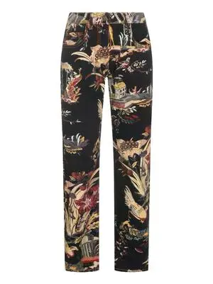 Etro Graphic Print Jeans - Black