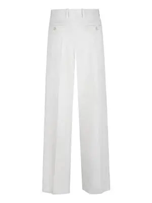 Givenchy Double Pleat Wool And Mohair Trousers - White