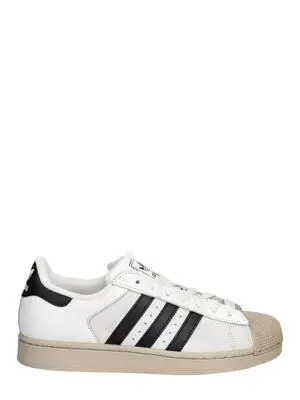 Adidas Superstar Ii Paneled Leather And Suede Sneakers - White