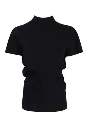 DRHOPE DRHOPE Draped High-Neck T-Shirt