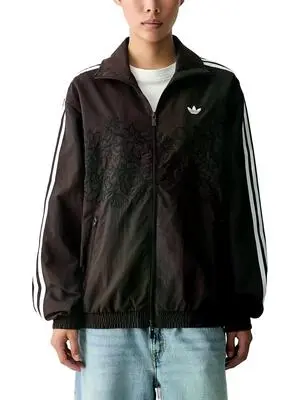 Adidas Floral Graphic Track Jacket - Brown
