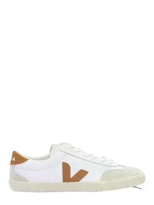 VEJA VEJA Suede-Panelled Logo-Patch Low-Top Sneakers White