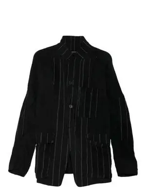 D HYGEN Striped Blazer - Black
