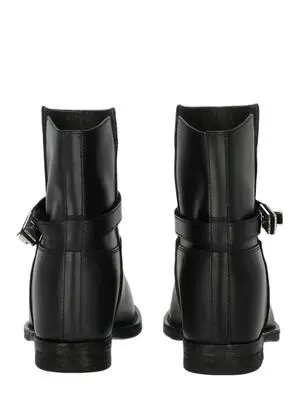 VIA ROMA 15 Via Roma 15 Leather Ankle Boots With Turn-Lock Strap