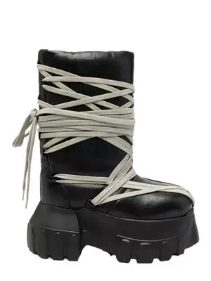 Rick Owens Megalace Lunar Mega Tractor Boots - Black