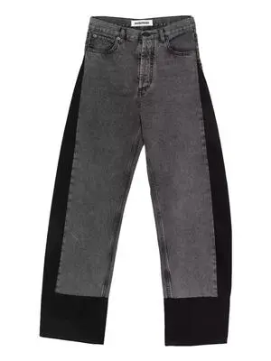 DARKPARK Straight Leg Paneled Jeans - Grey