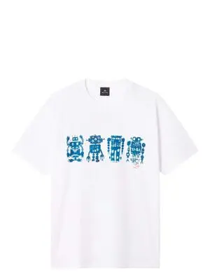 Paul Smith Slim Fit T-shirt Robots - White