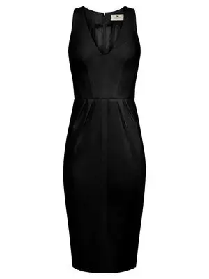 ELISABETTA FRANCHI Elisabetta Franchi V-Neck Logo Dress