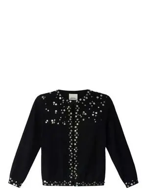 Isabel Marant Étoile Amaria Sequined Fine-knit Cardigan - Black
