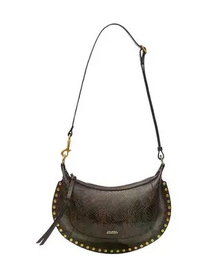 Isabel Marant Étoile Oskan Moon Python-effect Leather Shoulder Bag - Brown