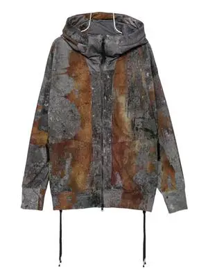 D HYGEN Graphic Print Zip-up Jacket - Grey
