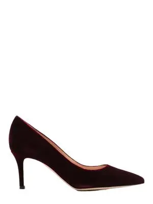 GIANVITO ROSSI Velvet Pointed-toe Pumps - Red