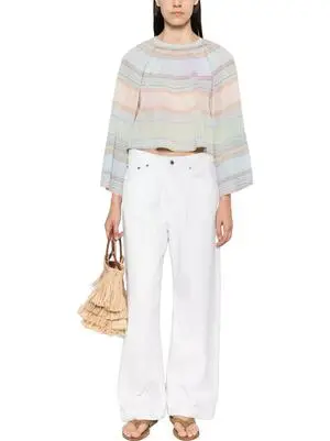Zimmermann Striped Metallic-thread Knit - Neutrals