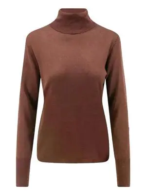 Aspesi Fine-knit Roll-neck Top - Brown