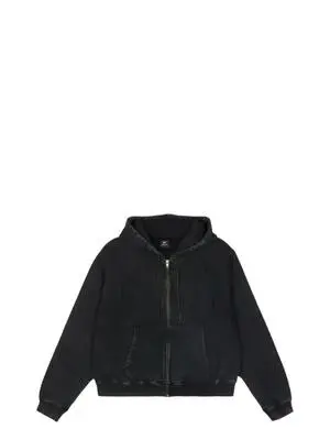 PATTA Logo Embroidered Zip-up Hoodie - Black