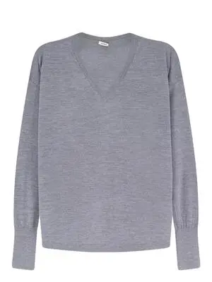 Aspesi V-neck Long Sleeve Sweater - Grey