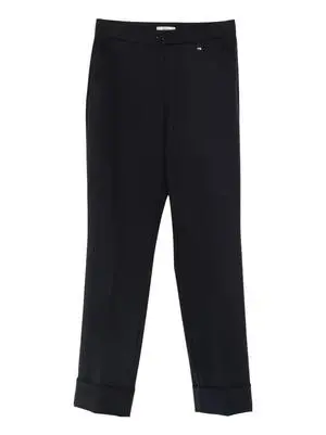 Herno Turn-up Cuff Straight Leg Trousers - Blue