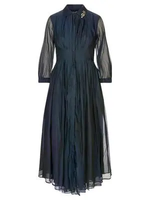Max Mara Organza Shirt Dress - Blue