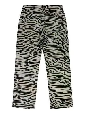 DENIM TEARS Denim Tears Zebra Pattern Straight Leg Trousers