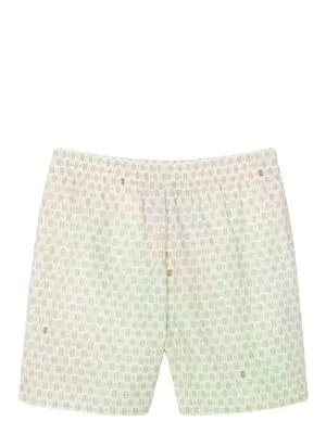 Lacoste Tennis Print Elasticated Waist Shorts - Neutrals
