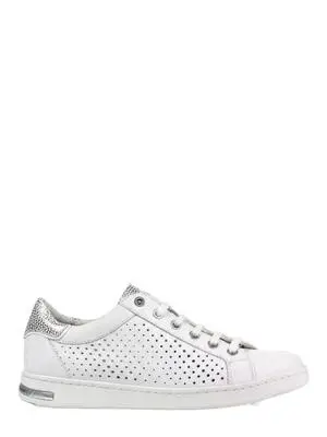Geox Perforated Lace-up Sneakers - White