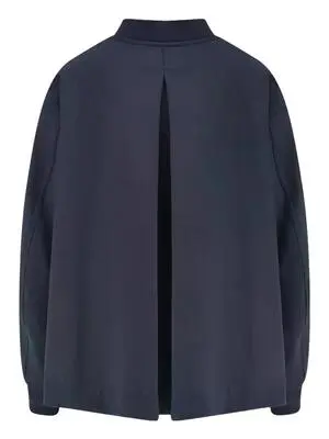 SEMICOUTURE Ariella Zip-up Jacket With Pleat Detail - Blue