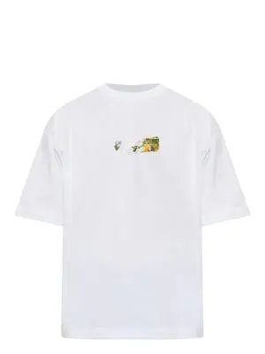 Off-White Logo-print Cotton T-shirt - White
