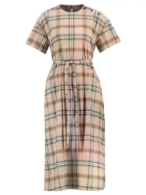 Barbour Gwen Midi Dress In Archive Tartan - Neutrals